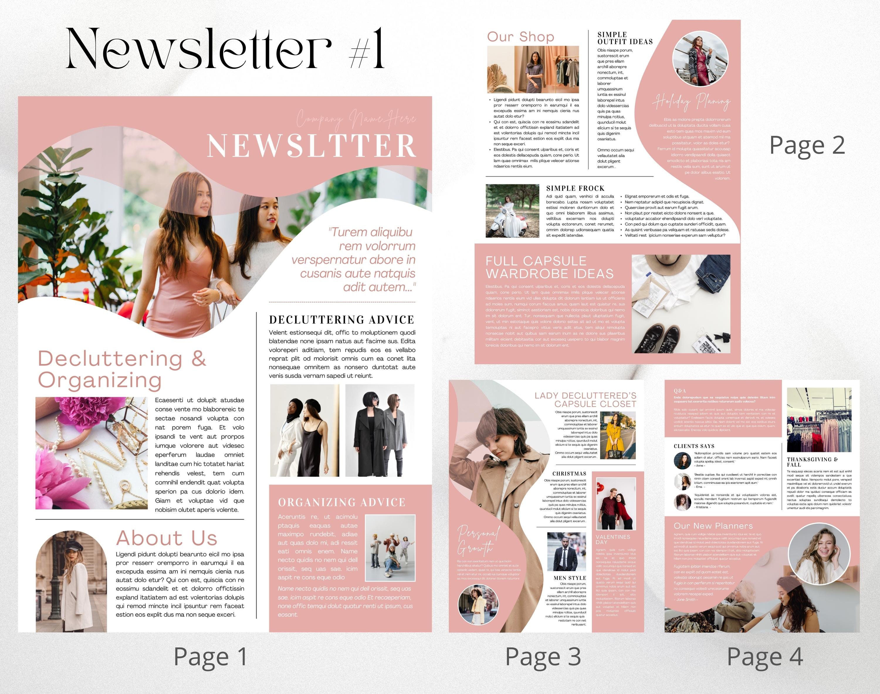 Email NEWSLETTER TEMPLATES Bundle Editable on Canva, Digital and ...