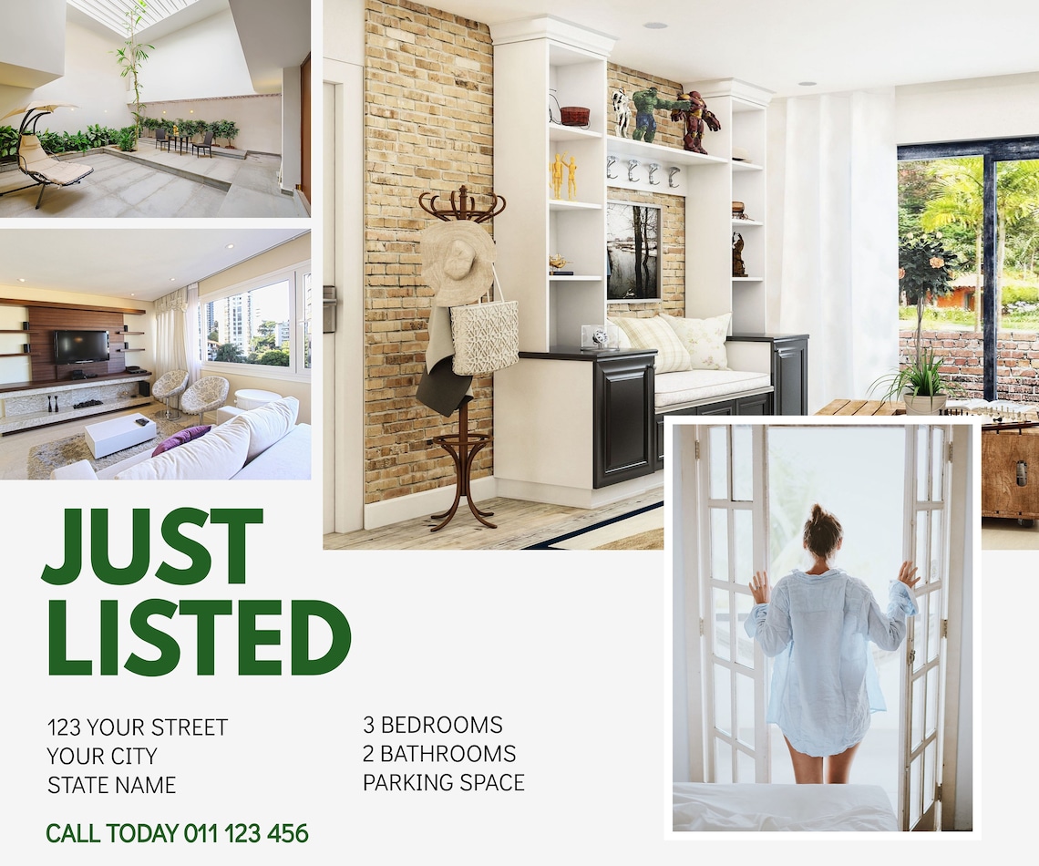 Instant Download Real Estate Listing Template Customisable - Etsy