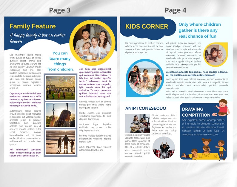 Kids Email NEWSLETTER TEMPLATE (10 Pages) Editable on Canva, Digital ...