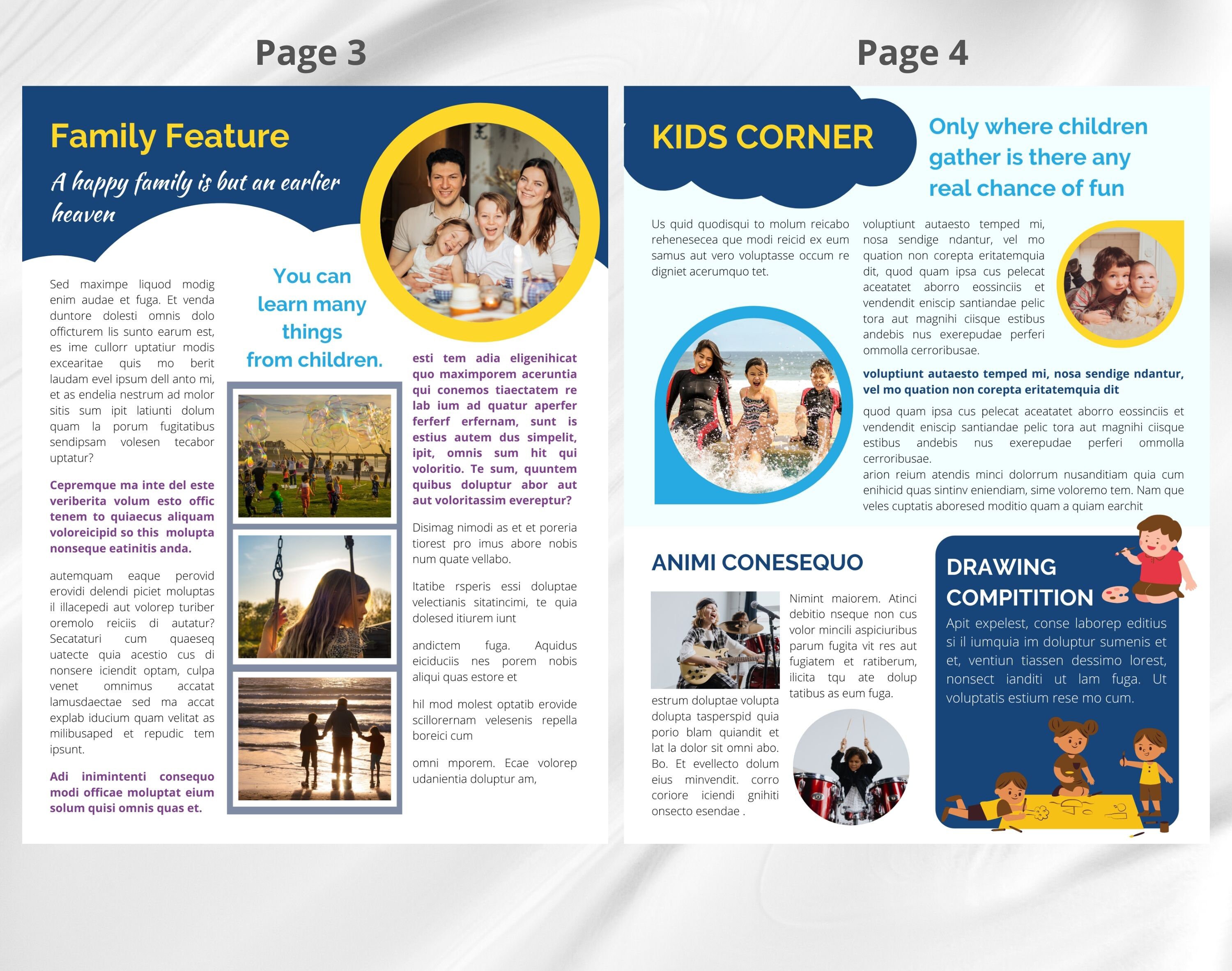 Kids Email NEWSLETTER TEMPLATE 10 Pages Editable (Download Now) - Etsy