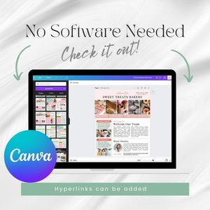Bakery Email NEWSLETTER TEMPLATE Editable on Canva, Digital and ...