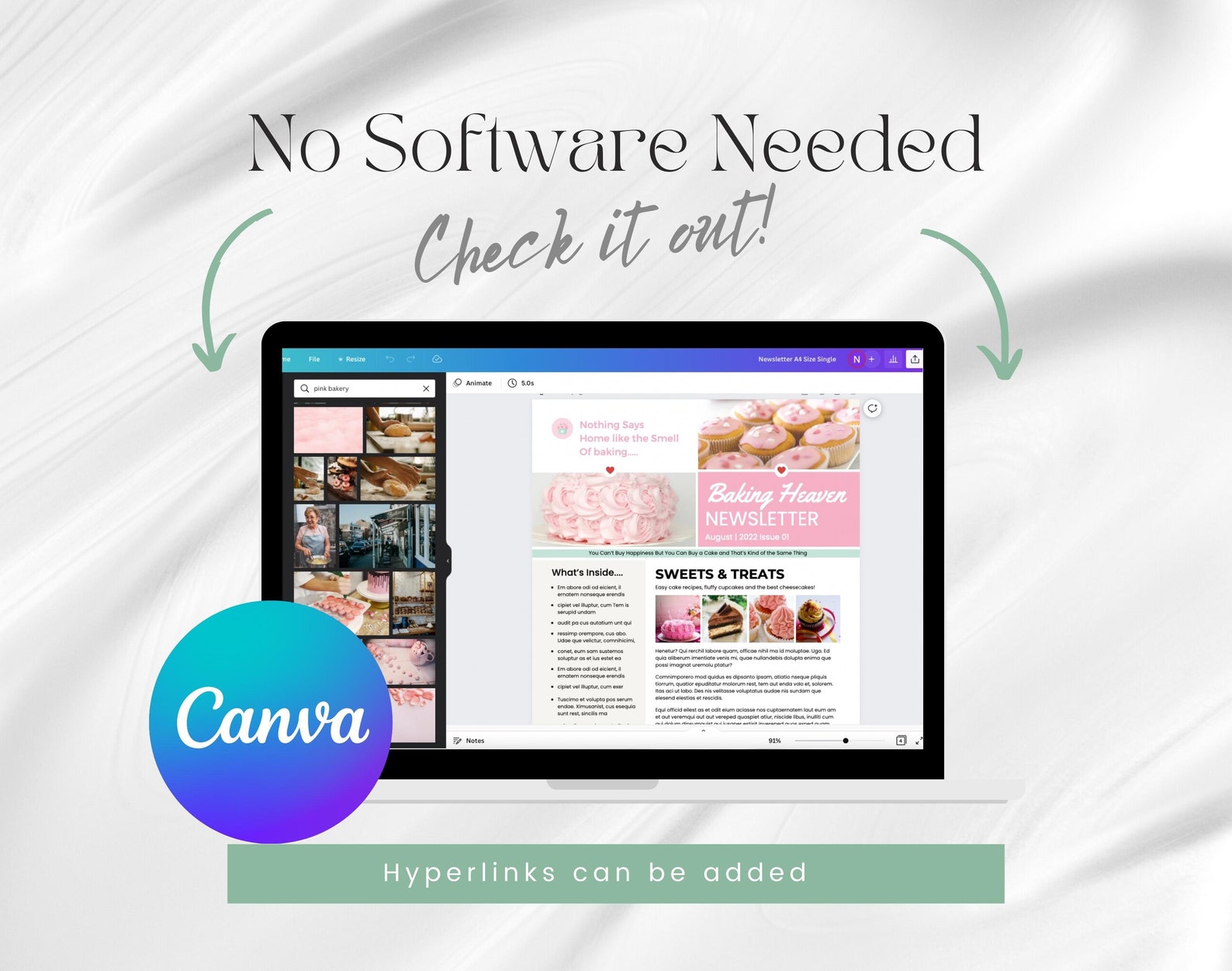 Bakery Newsletter Template: Editable Canva Layout (digital Download) - Etsy