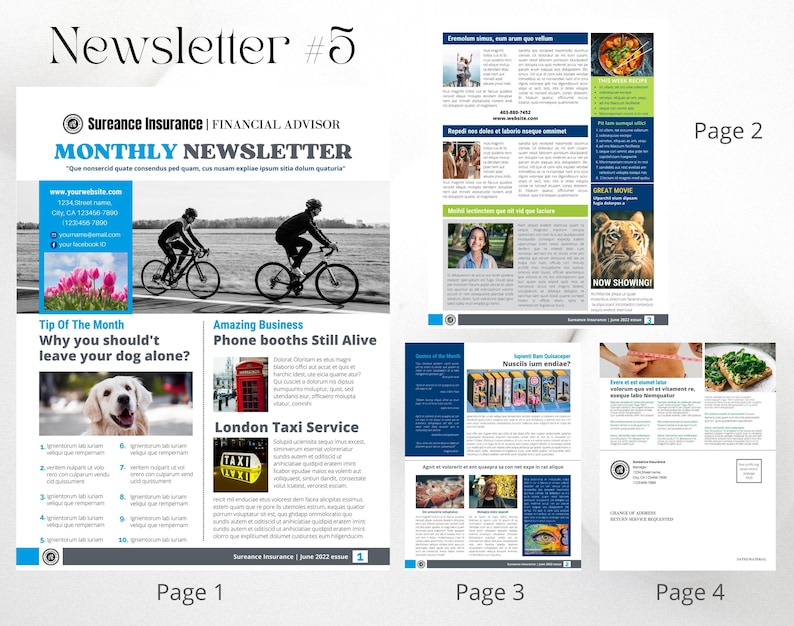 Email NEWSLETTER TEMPLATES Bundle Editable on Canva, Digital and ...