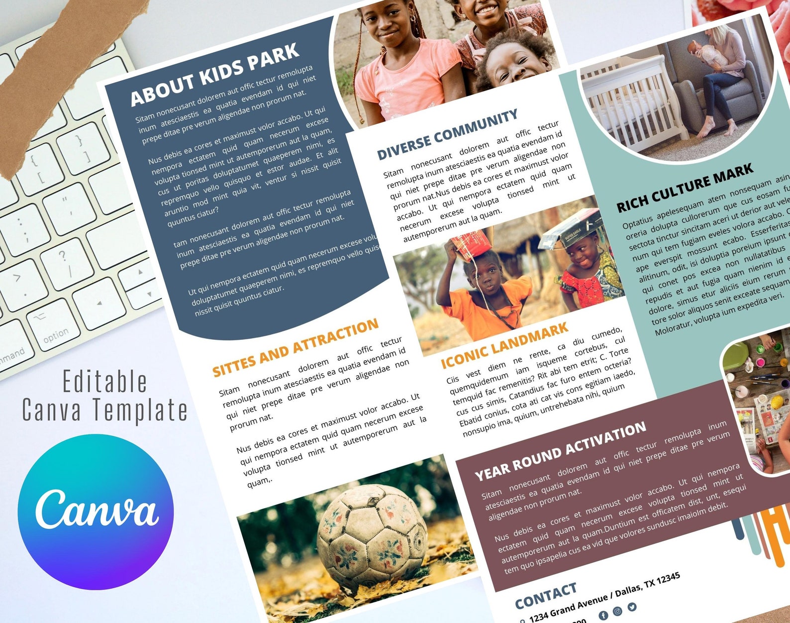 Kids Email NEWSLETTER TEMPLATE Editable on Canva, Digital and Printable ...