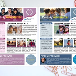 Editable Canva Newsletter Template: Printable Email Marketing (digital ...