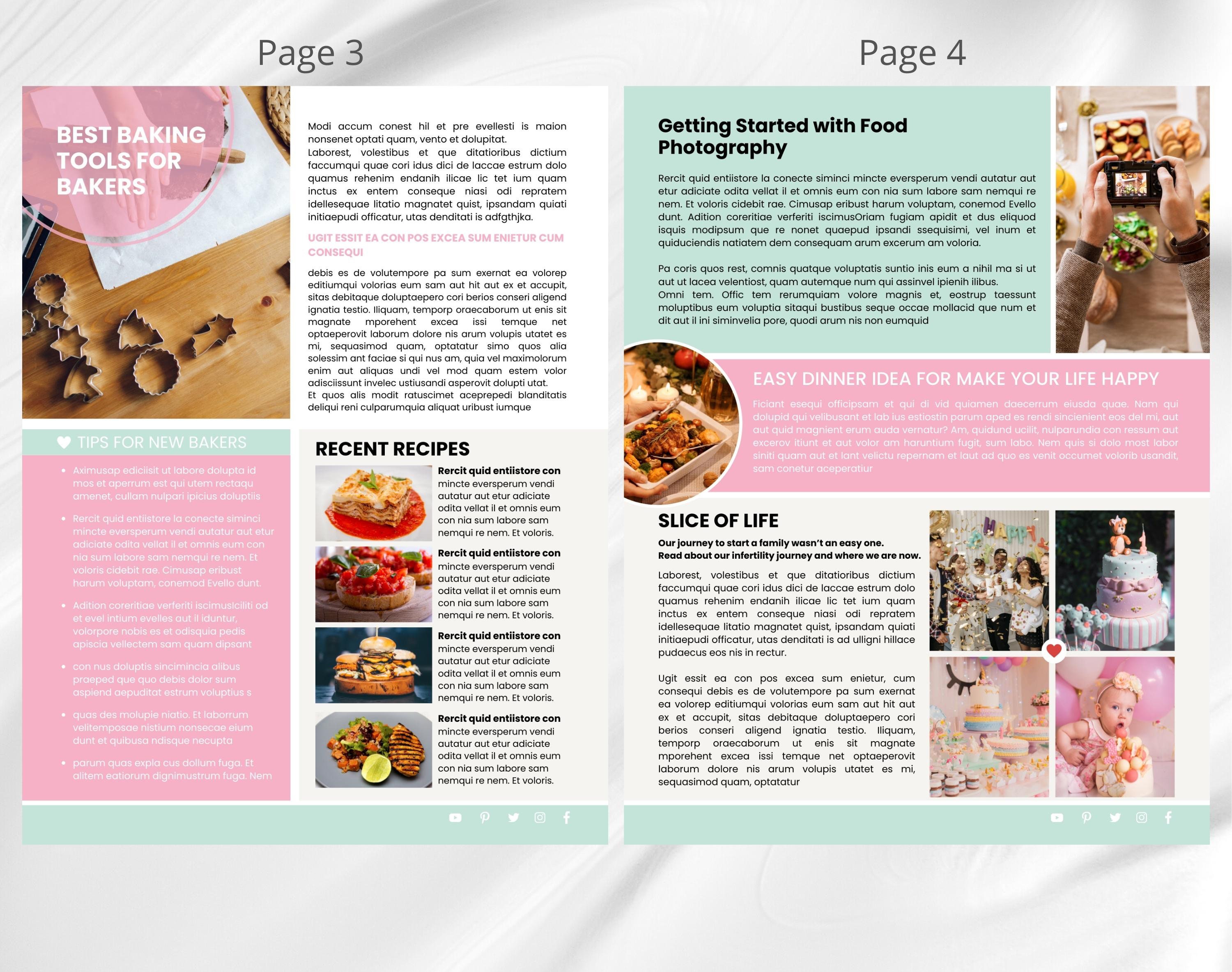 Bakery Newsletter Template: Editable Canva Layout (digital Download) - Etsy