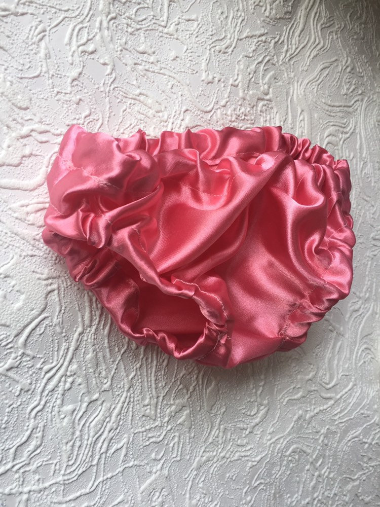 1st birthday bloomer, pink bloomer, satin pink bloomer, birthday ...
