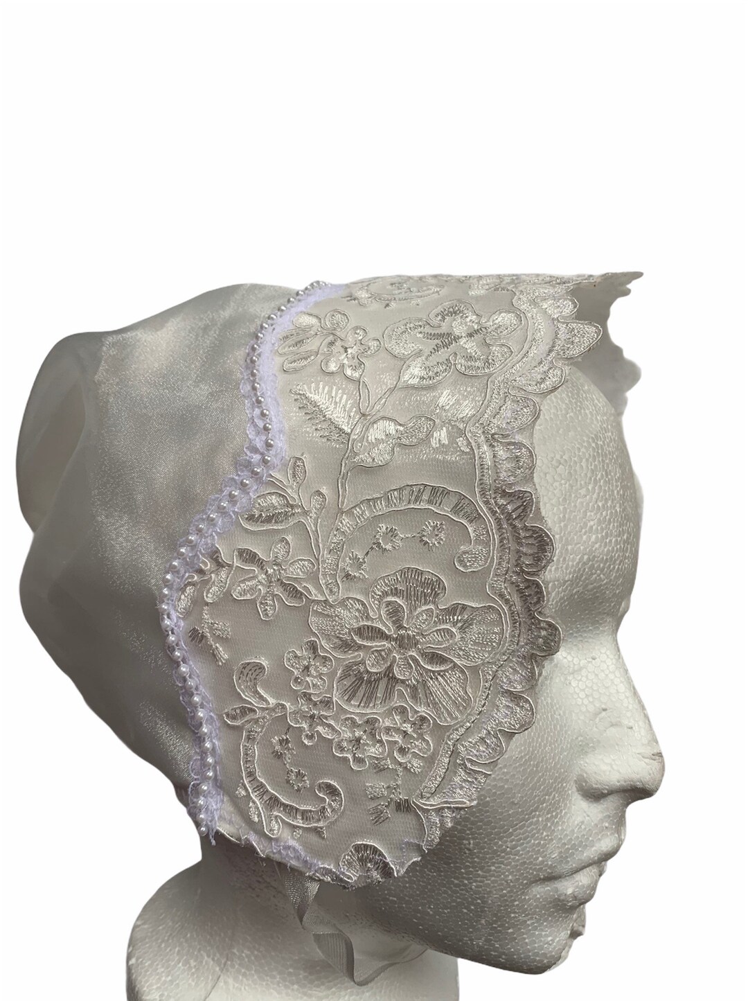 Baptism Girls Hat ,ivory Lace Hat, Christening Bonnet,lace Bonnet ...