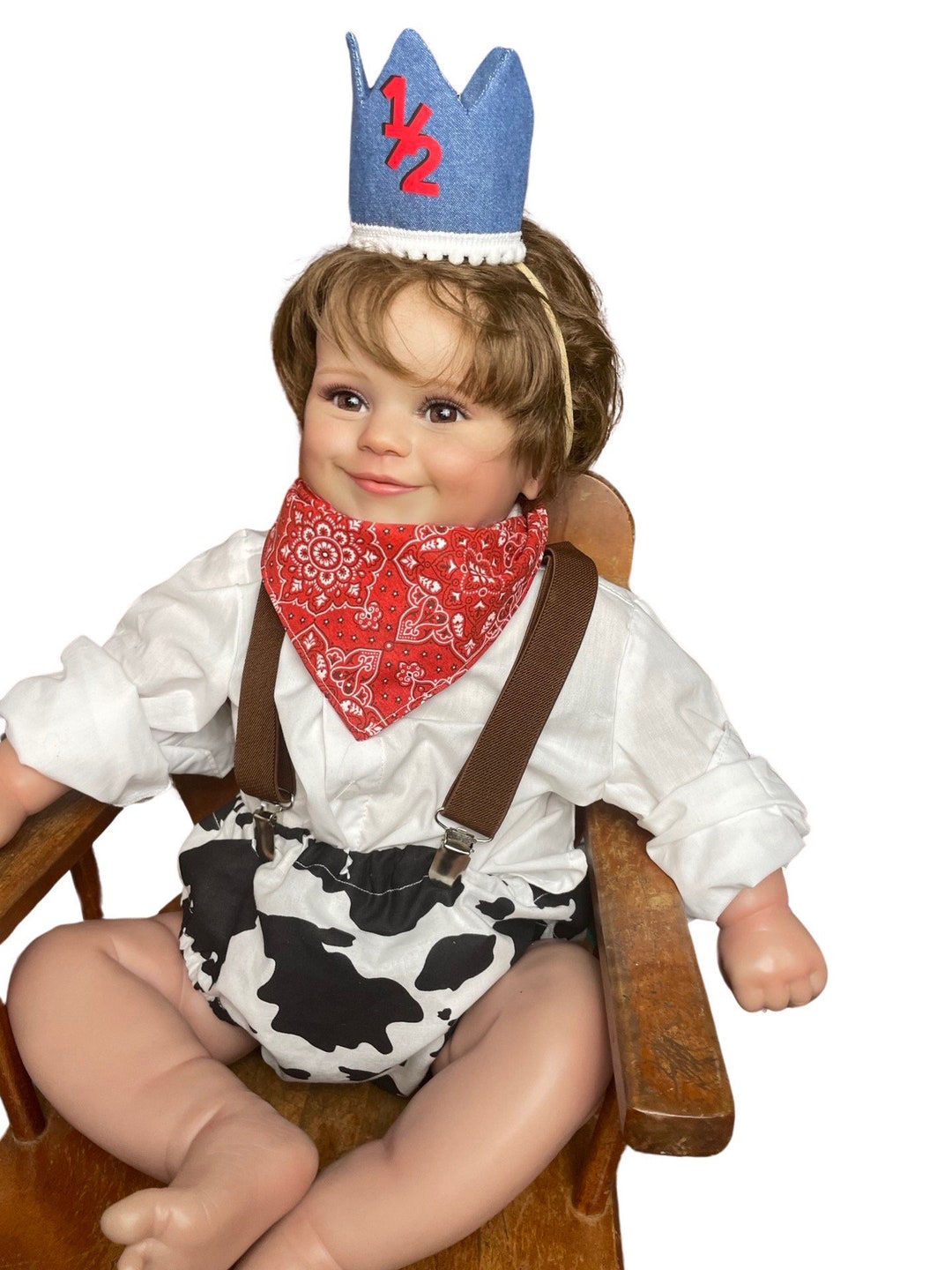 Boy Cake Smash Outfit, Farm Cake Smash, Cow Print, Barnyard Birthday ...