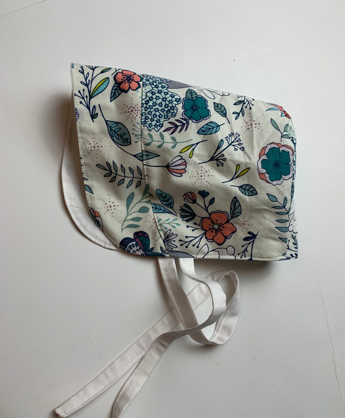 Flower Bonnet Floral Bonnet Garden Bonnet Sitter Bonnet - Etsy