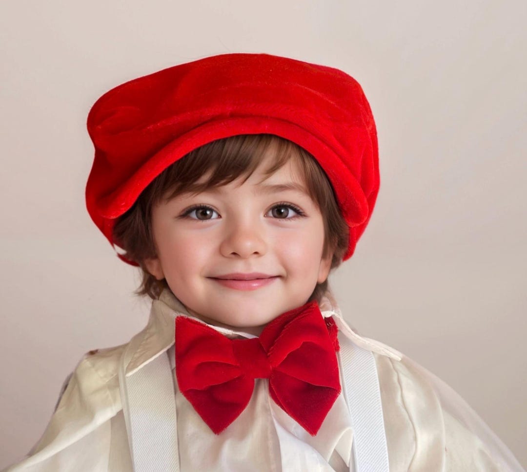 Velvet Flat Cap, Red Velvet Hat, Christmas Hat Hat, Christmas Flat Cap ...