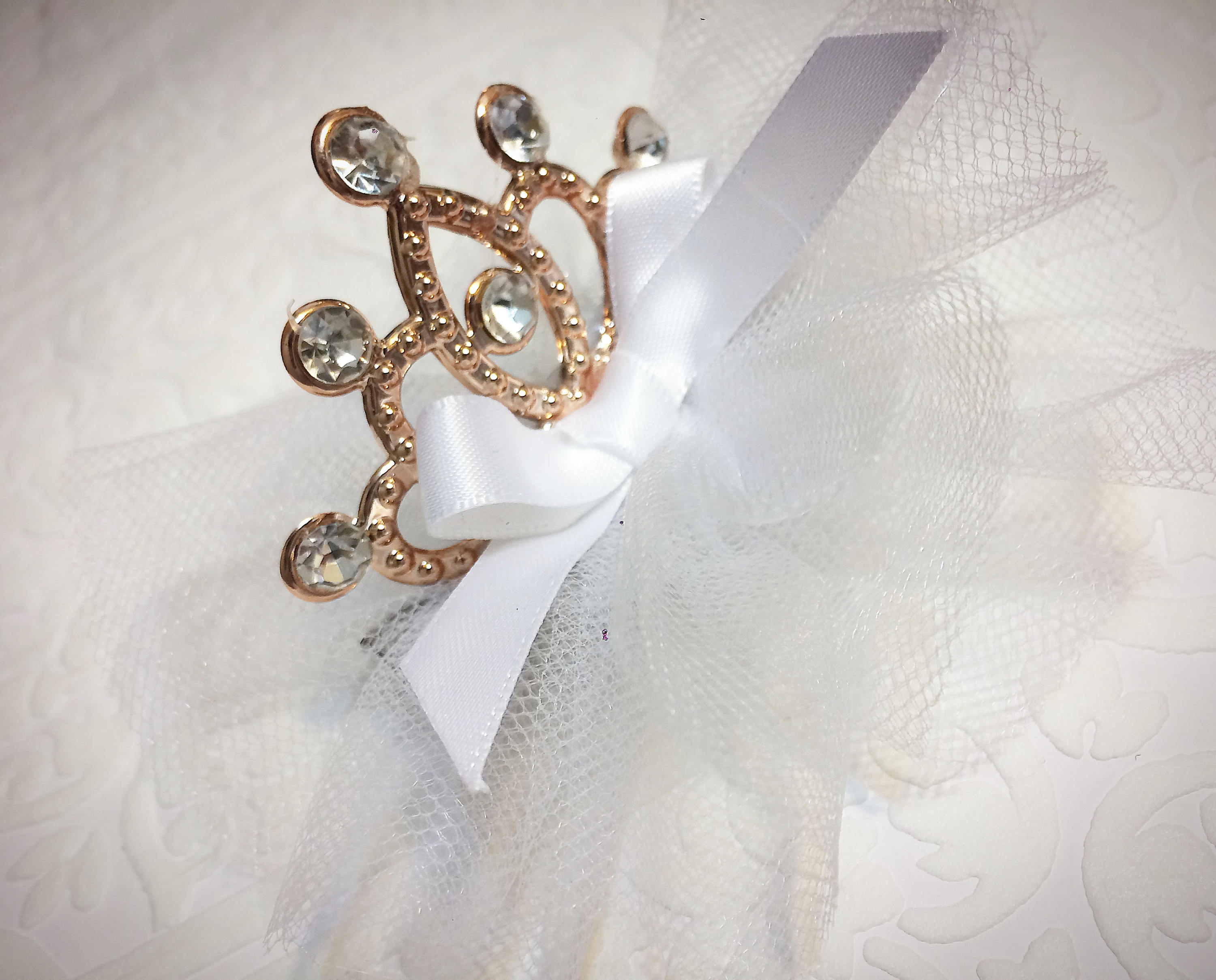 White tiara, white crown, tiara, crown, baby tiara, baby crown, baptism ...