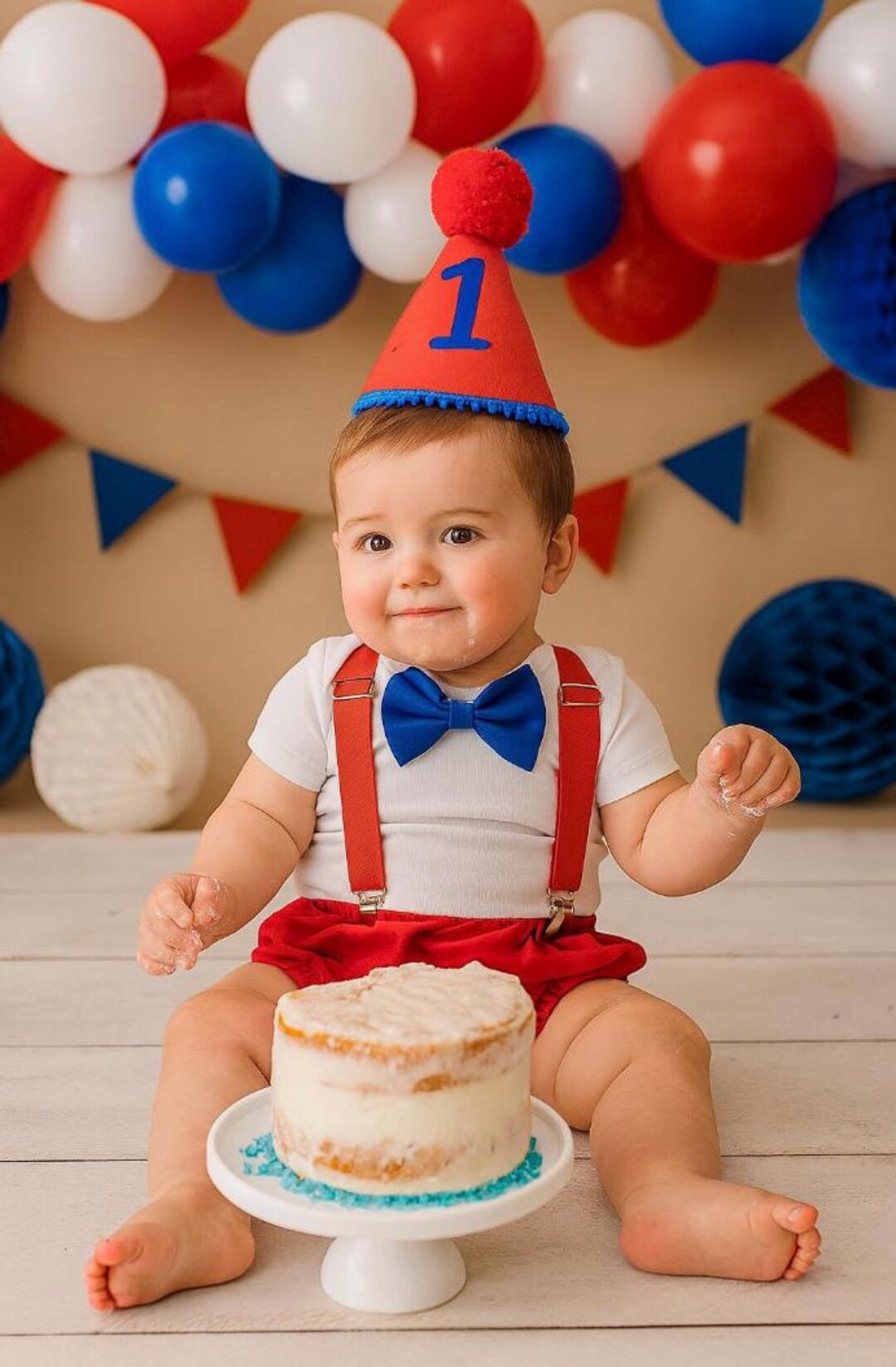 Red Cake Smash Outfit Boy, Videogame Cake Smash, Red Bow Tie, Smash ...