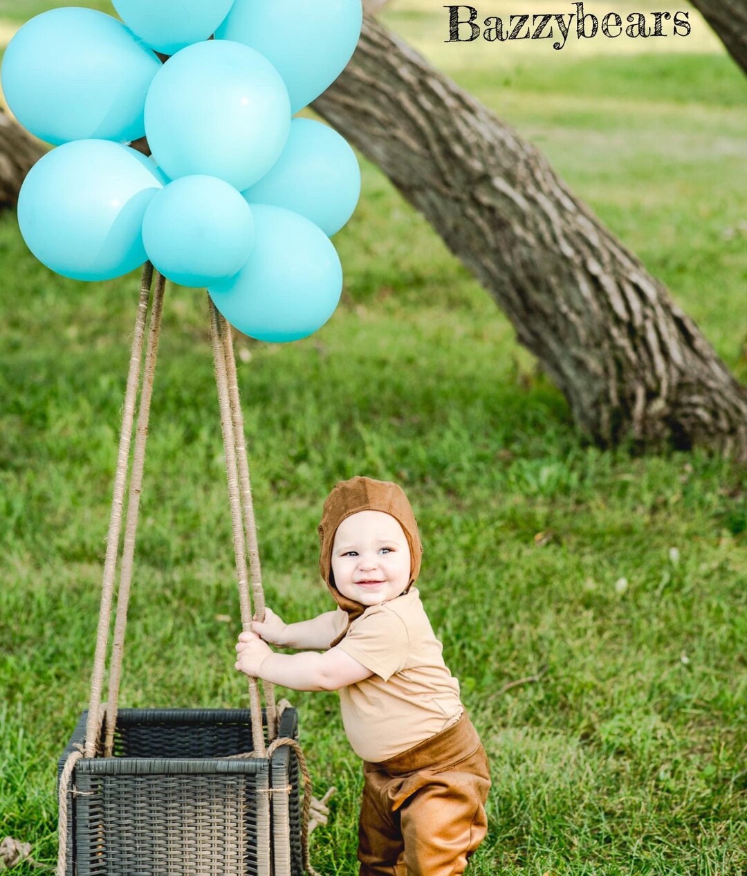 Aviator Pilot Sitter Set Baby Boy Photo Prop Baby Clothes Vintage Style ...