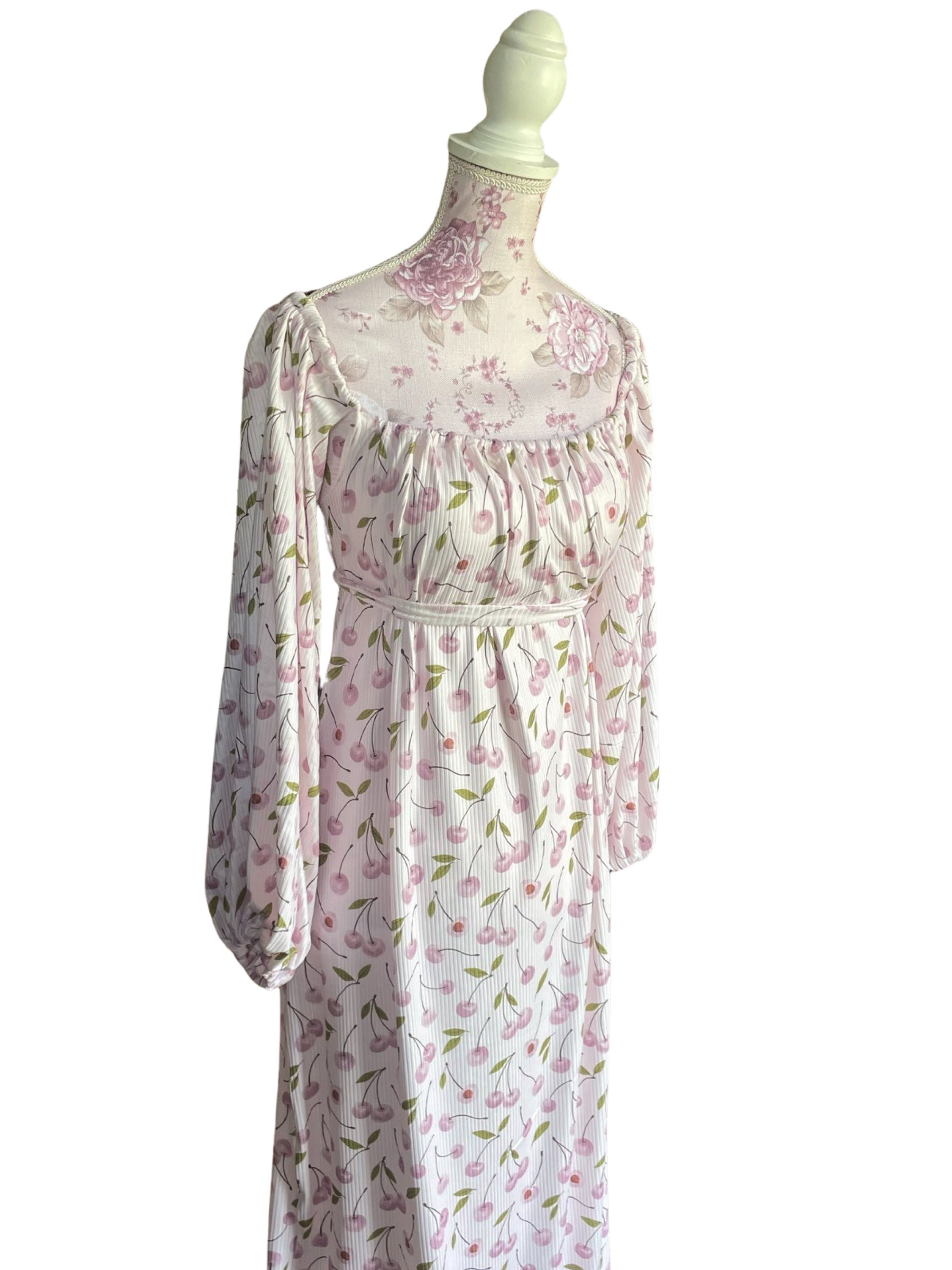 Elena Puff Sleeve Midi, Floor Length Dress, Regency Inspired Dress, off ...