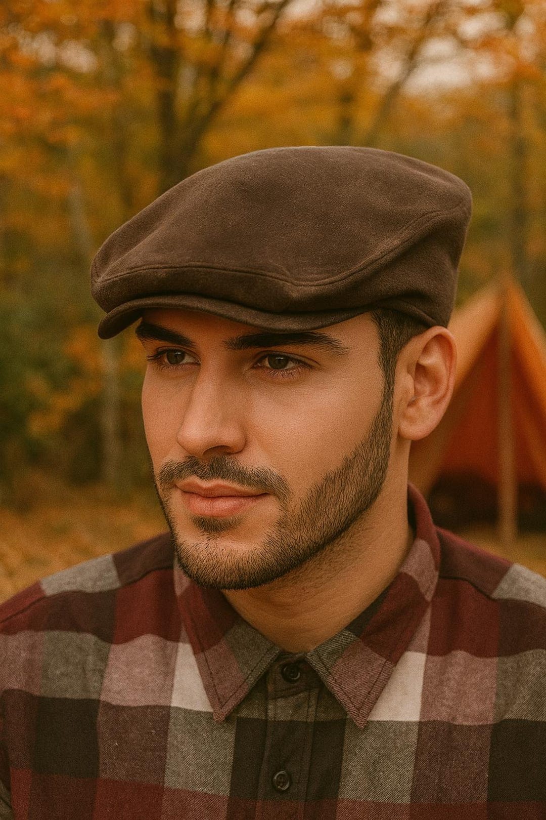 Brown Velvet Flat Cap,ascot Ivy,cabbie Hat,newsboy Cap,velvet Cap,irish ...