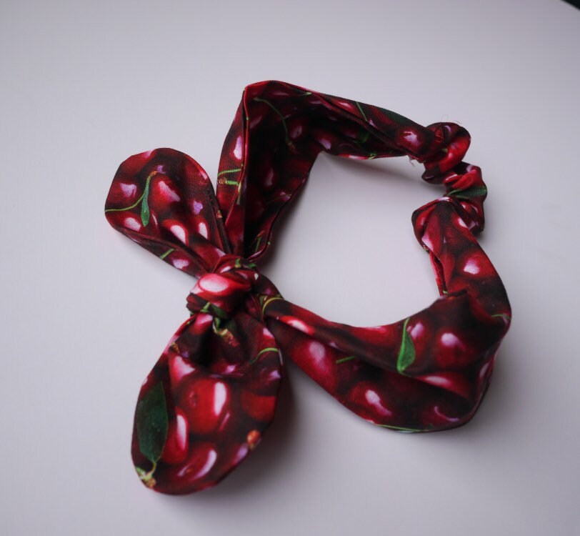 Cherry headband Top Knot headband adult headband girls hair band wide ...