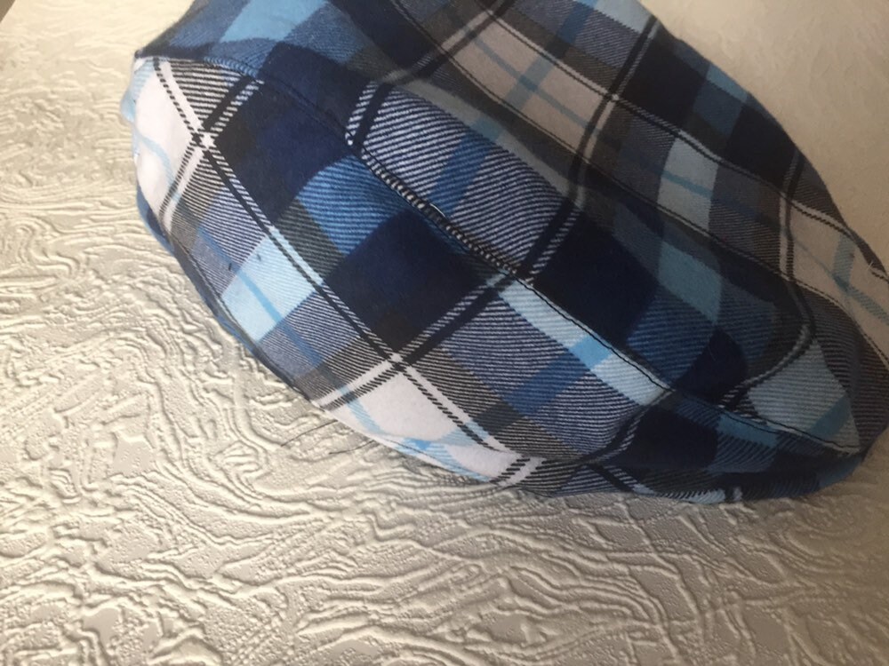 Blue plaid Flat Cap Jeff Paddy Irish Driving English Gatsby Mens Ivy ...