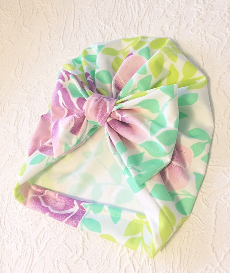 turban, floral turban flower, full turban hat, turban headwrap, chemo ...