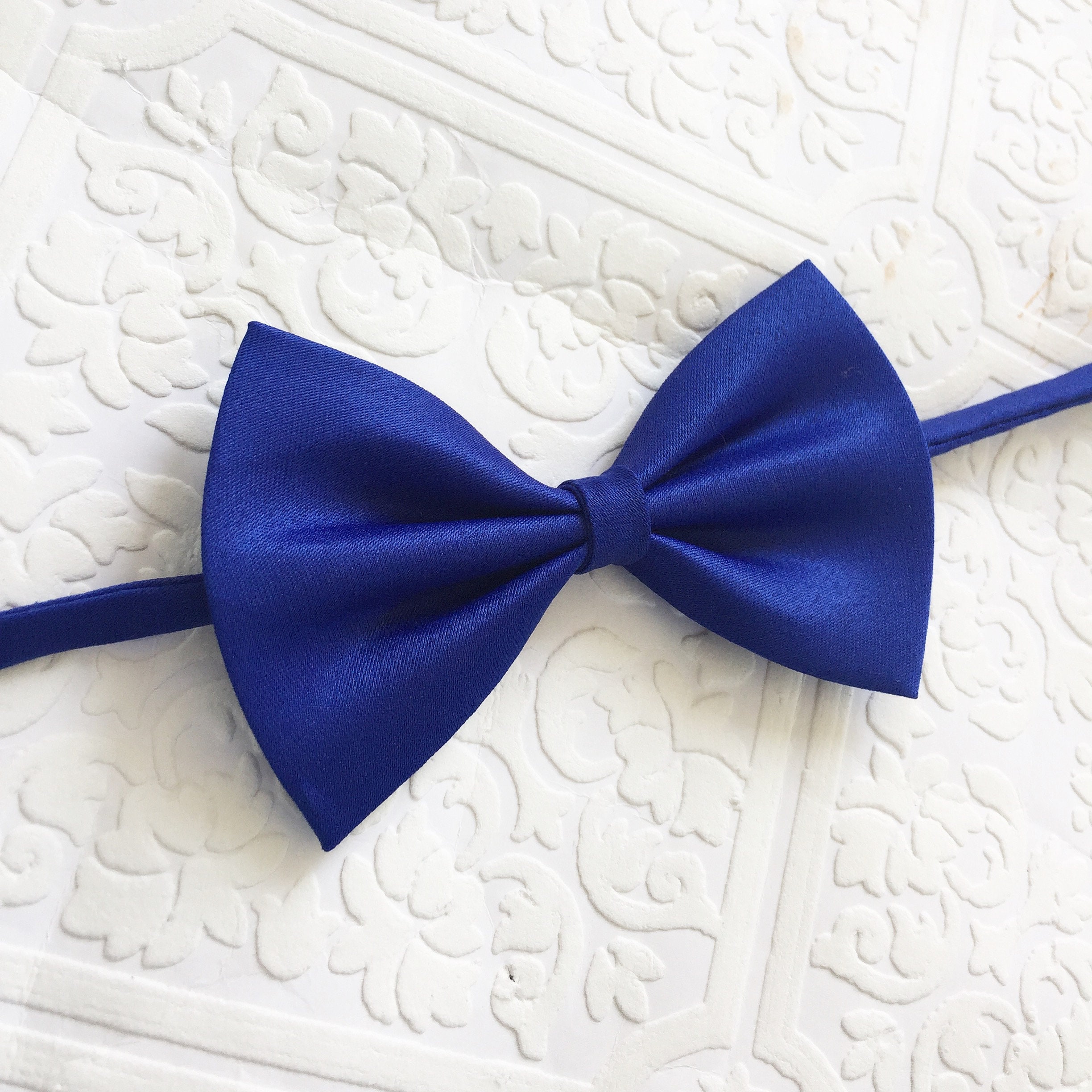 Royal blue baby bow tie, Easter bow tie, blue bow tie, blue boy bow tie ...