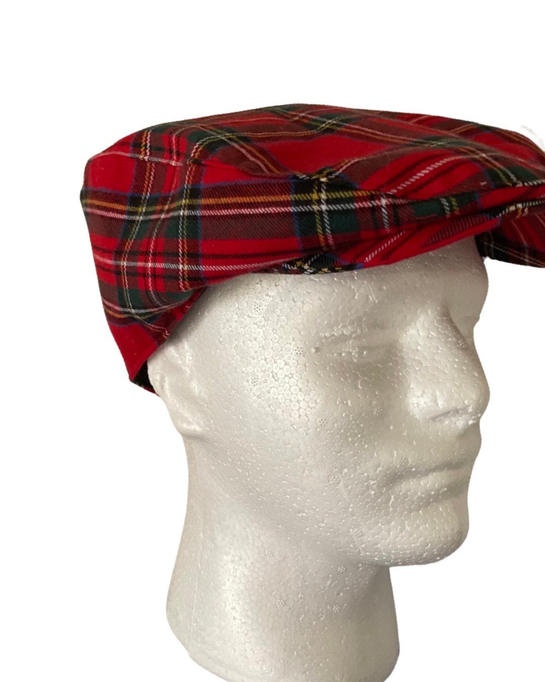 Tartan Flat Cap British Tartan Flat Cap Elastic Fitting Tartan Hat Gift ...