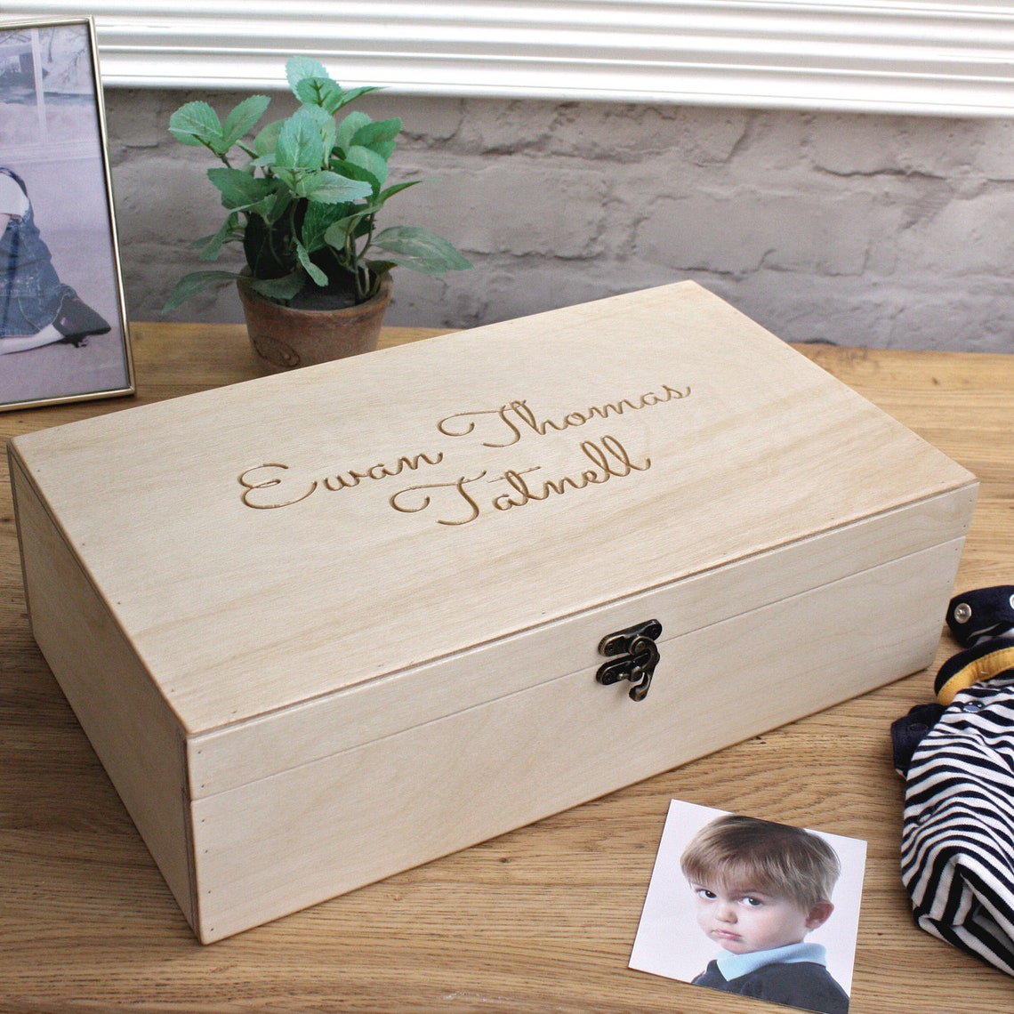 Carved Name Personalised Wooden Memory Box Keepsake Box - Etsy UK
