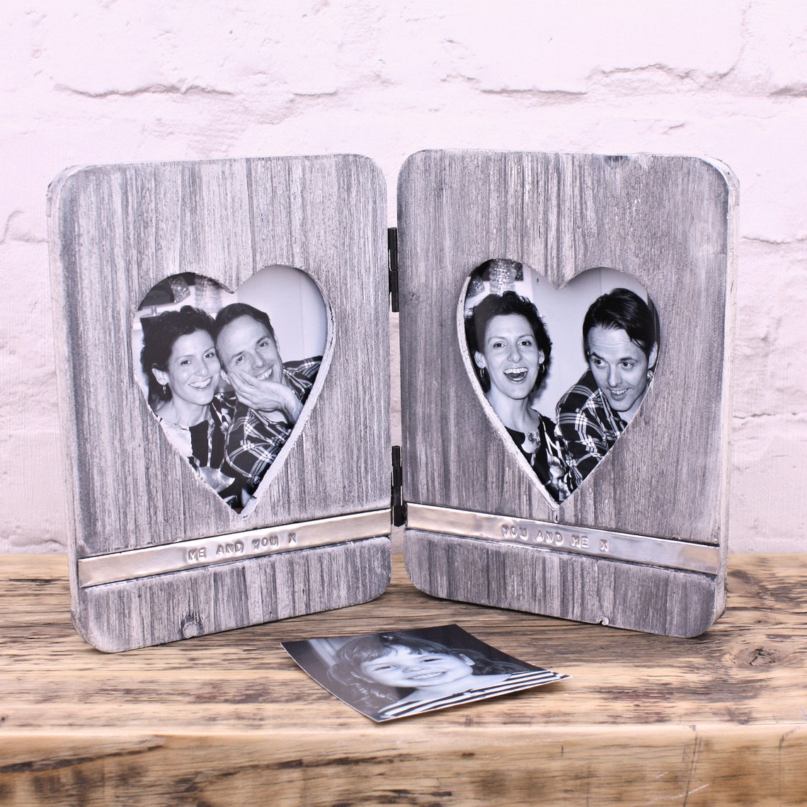 Wooden Heart Photo Frame Personalised Multi-Aperture frame | Etsy