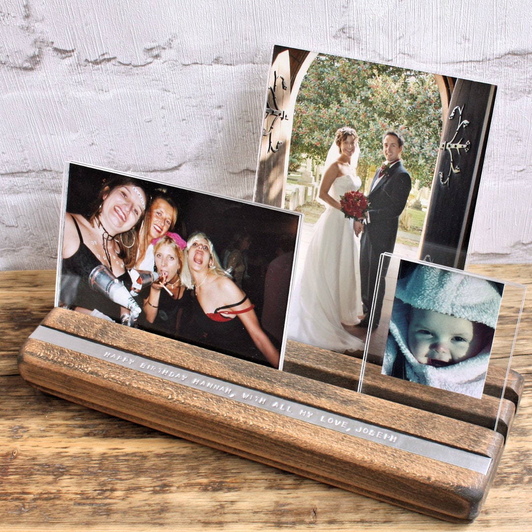 Personalised Wooden Photo Frame Holder Multi-aperture Photo - Etsy UK
