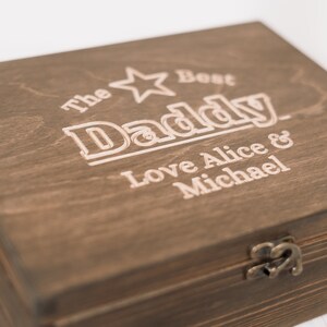 The Best Daddy Personalised Wooden Watch and Cufflink Box Father's Day ...