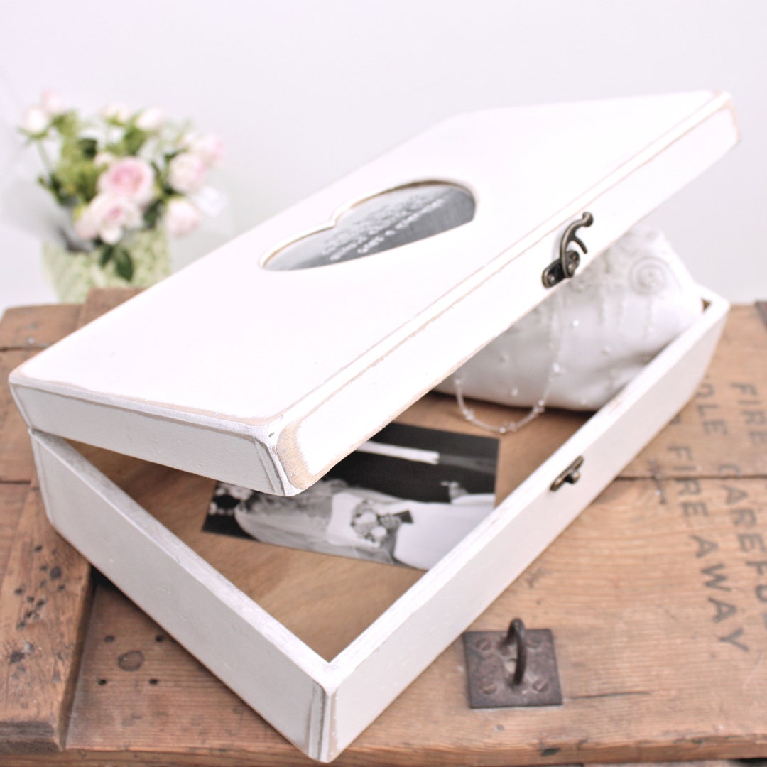 Wooden Heart Keepsake Box Personalised Wedding Gift Memory Box Handmade ...