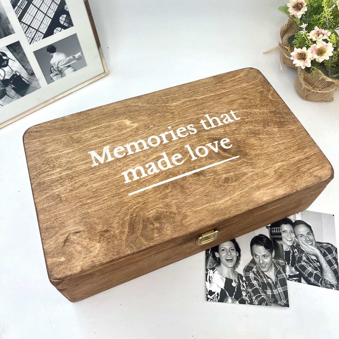 Personalised Wooden Memory Box With Your Message - Handcrafted Keepsake ...