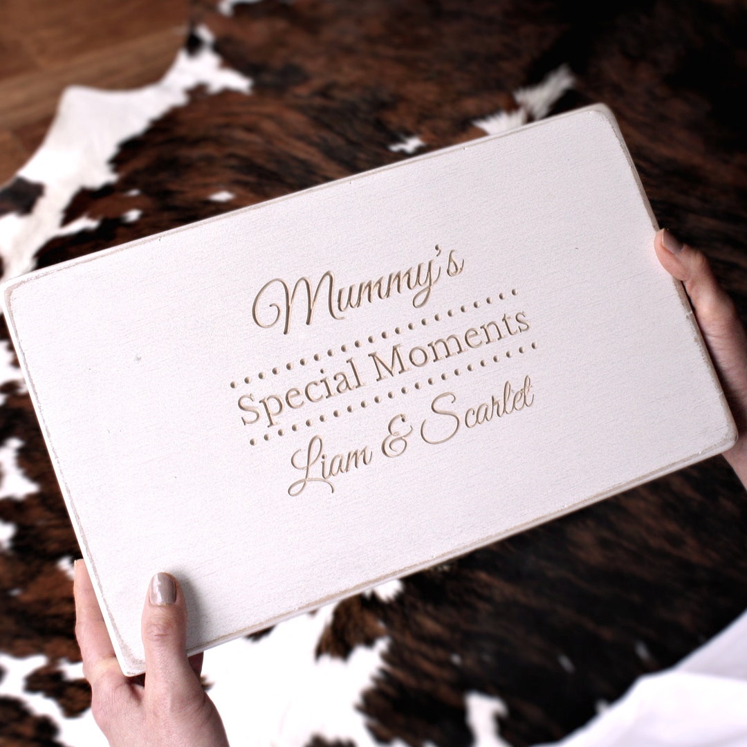 Mummy's Special Moments Keepsake Box - Personalised Wooden Memory Box ...