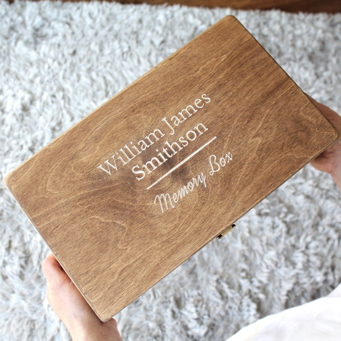 Carved Name Wooden Memory Box Personalised Keepsake Box - Etsy