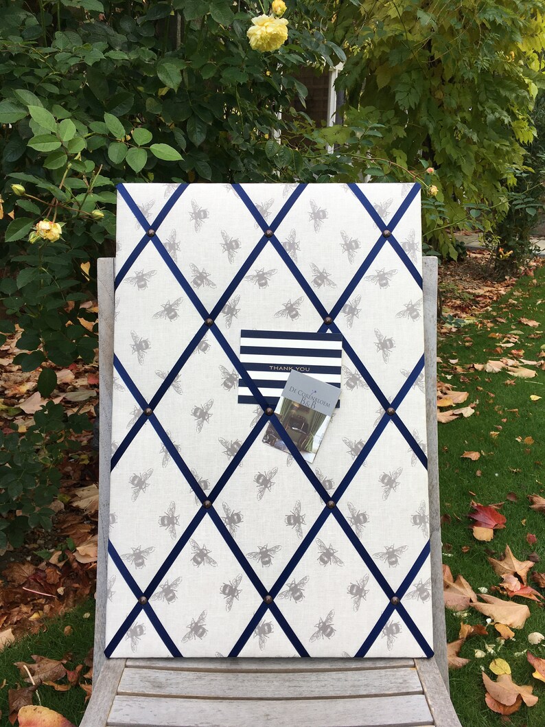 Bee Fabric Notice Board, Memo Board, Beige or Duck Egg - Multiple Sizes ...