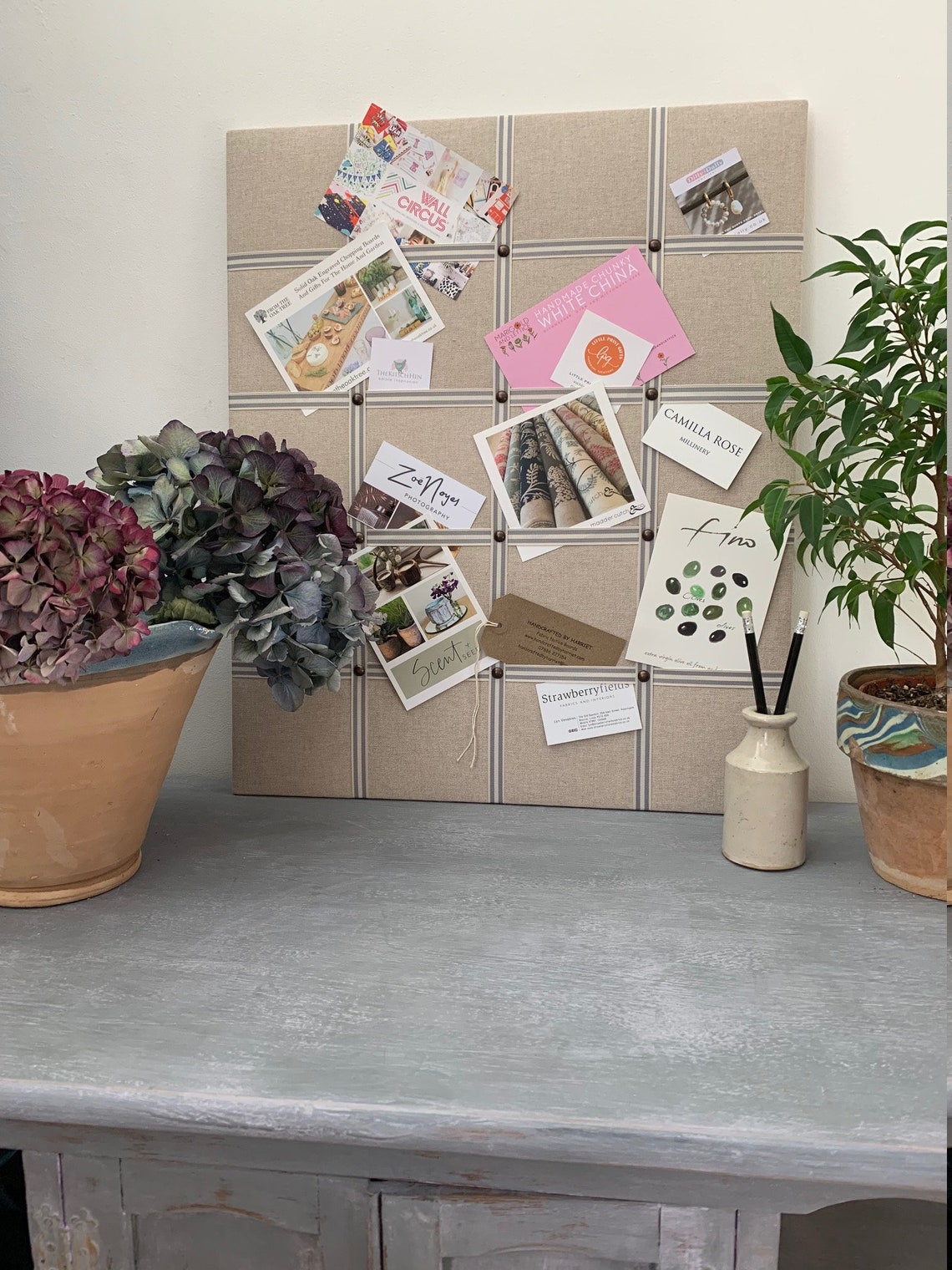 Rainbow Ribbon on Linen Fabric Notice Board - Etsy UK