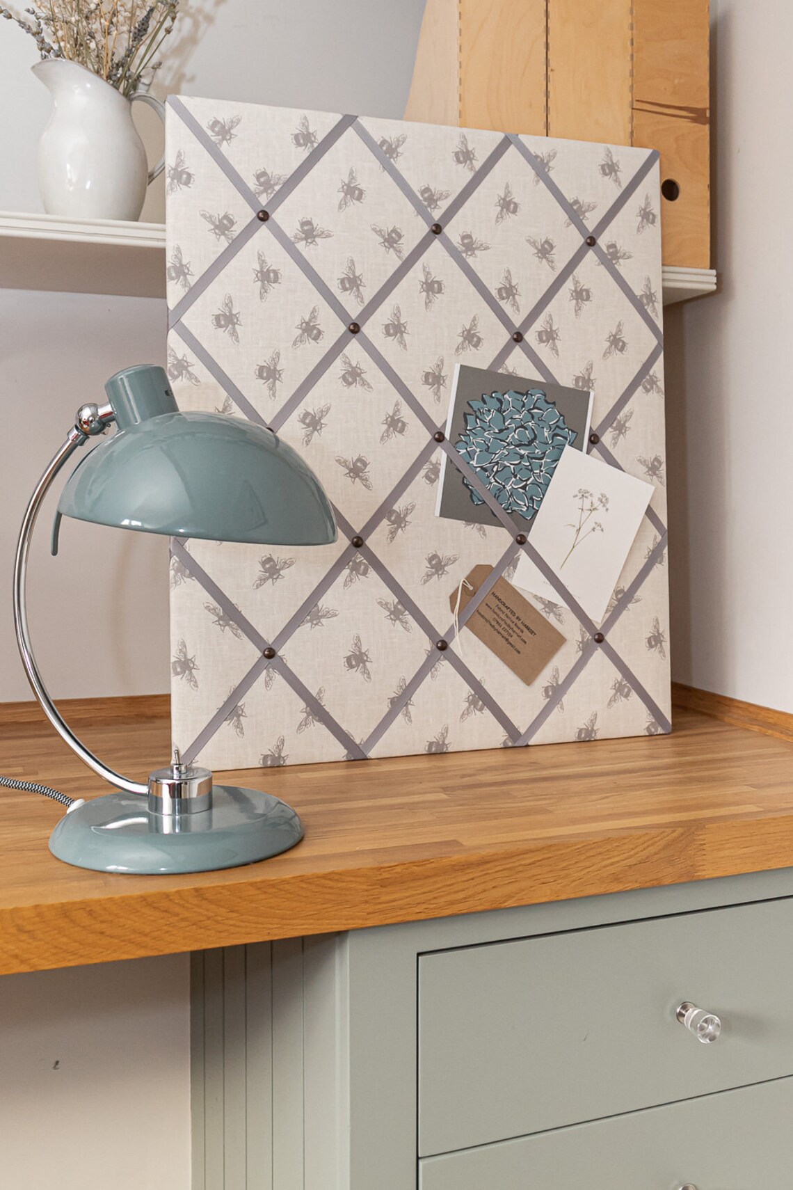 Bee Fabric Notice Board, Memo Board, Beige or Duck Egg - Multiple Sizes ...