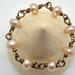 Pink Pearl & Bronze Stackable Chain Ring - Etsy