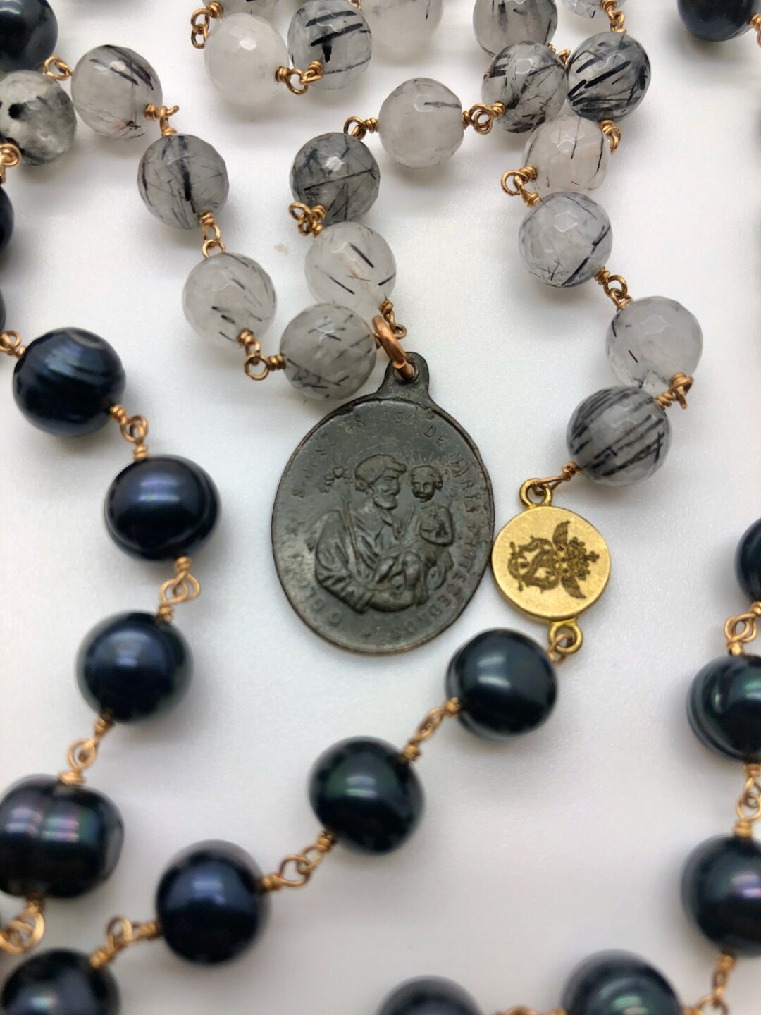Antique Icon Saint Joseph & Papal Regalia Necklace - Etsy
