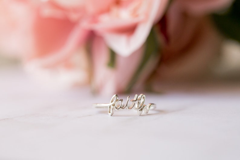 Faith Ring Sterling Silver Faith Ring Christian Ring - Etsy