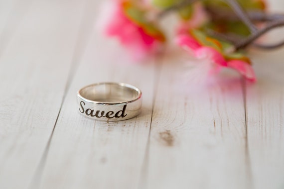Christian Ring Scripture Ring Saved Ring Spiritual Jewelry | Etsy