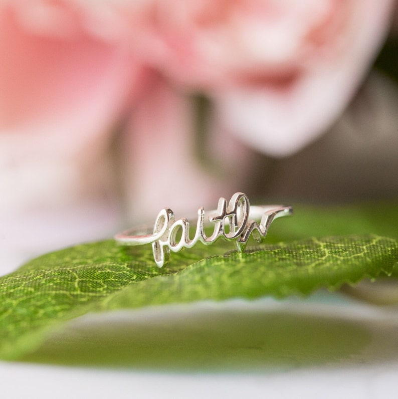 Faith Ring Sterling Silver Faith Ring Christian Ring - Etsy