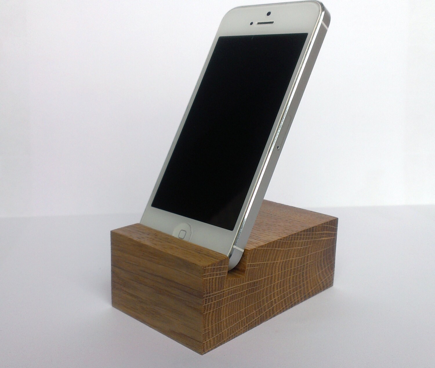 Oak Wood iPhone Smart Phone Desk Stand Holder, iPhone Wood Stand ...