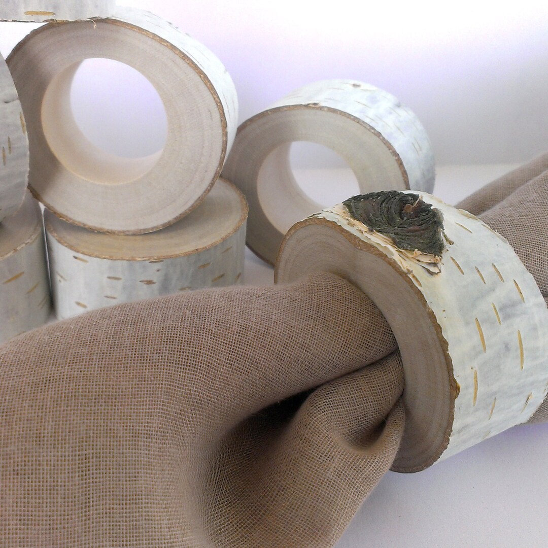 Rustic Napkin Rings (8 Pcs) Holders, Wedding Napkin Holder, Wedding ...