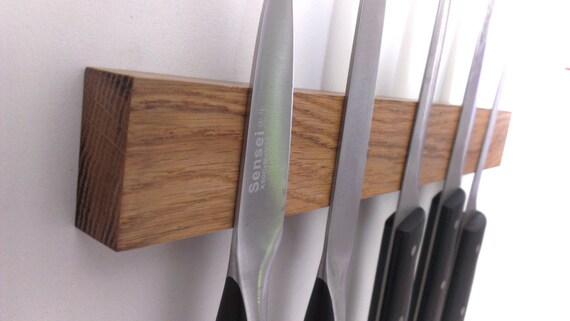 Porte couteau magnétique porte-couteau chêne bois | Etsy France