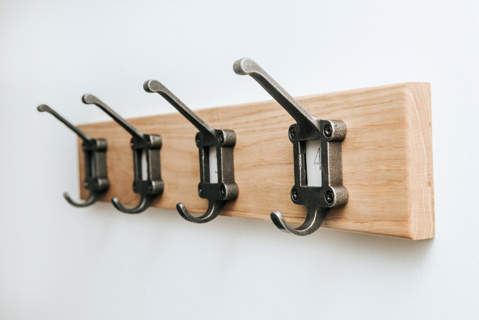 Luxury Solid Oak Wood Wooden Coat Rail Cast Iron School Style - Etsy