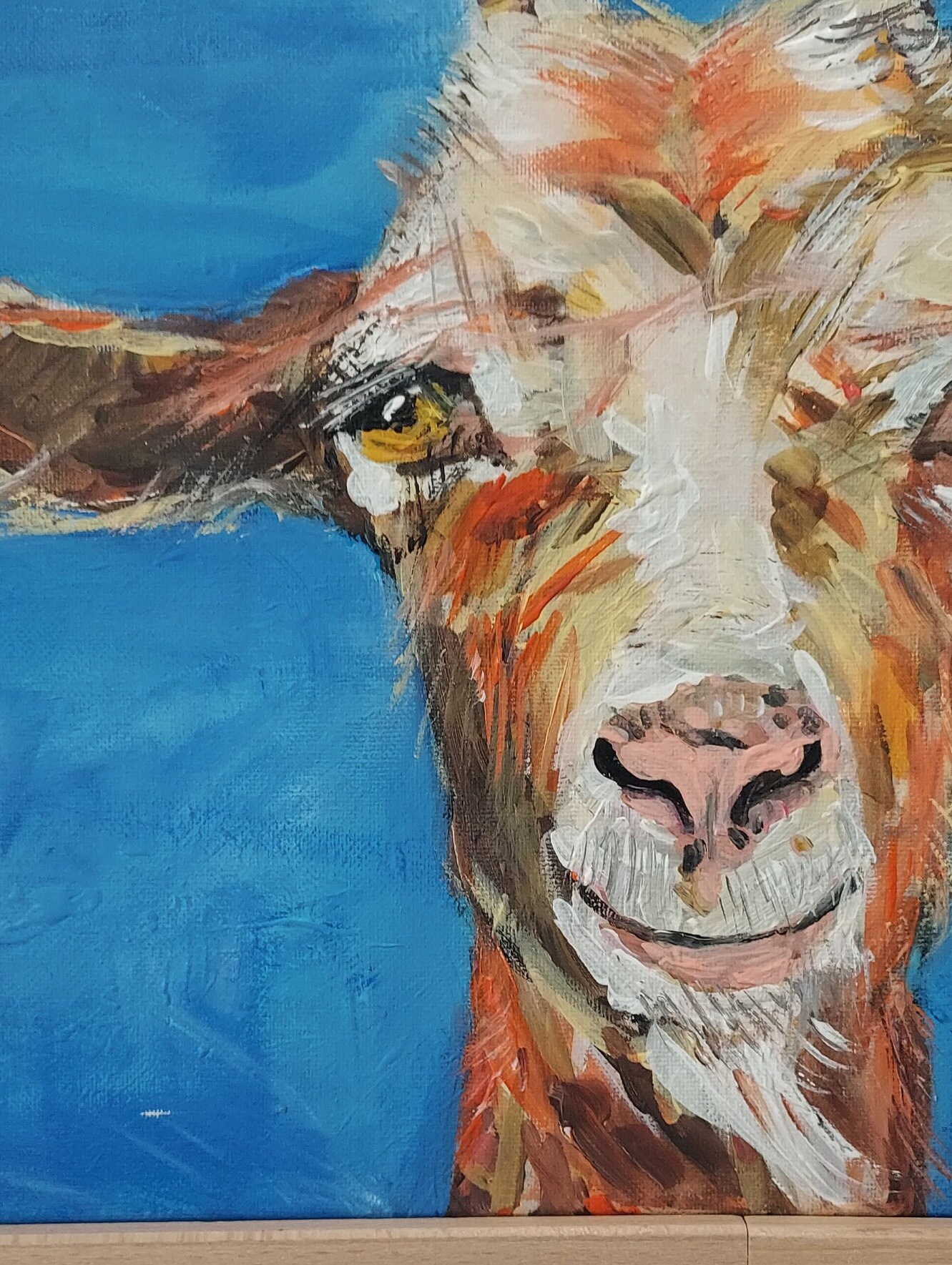 Goat Painting, Acrylic on Stretched Canvas, GOAT, Original Art - Etsy