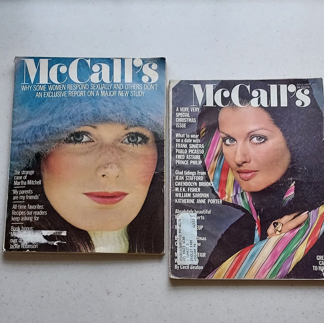 2 Vintage Mccall's Fashion Magazines, Oct.1972, Dec.1971 - Etsy
