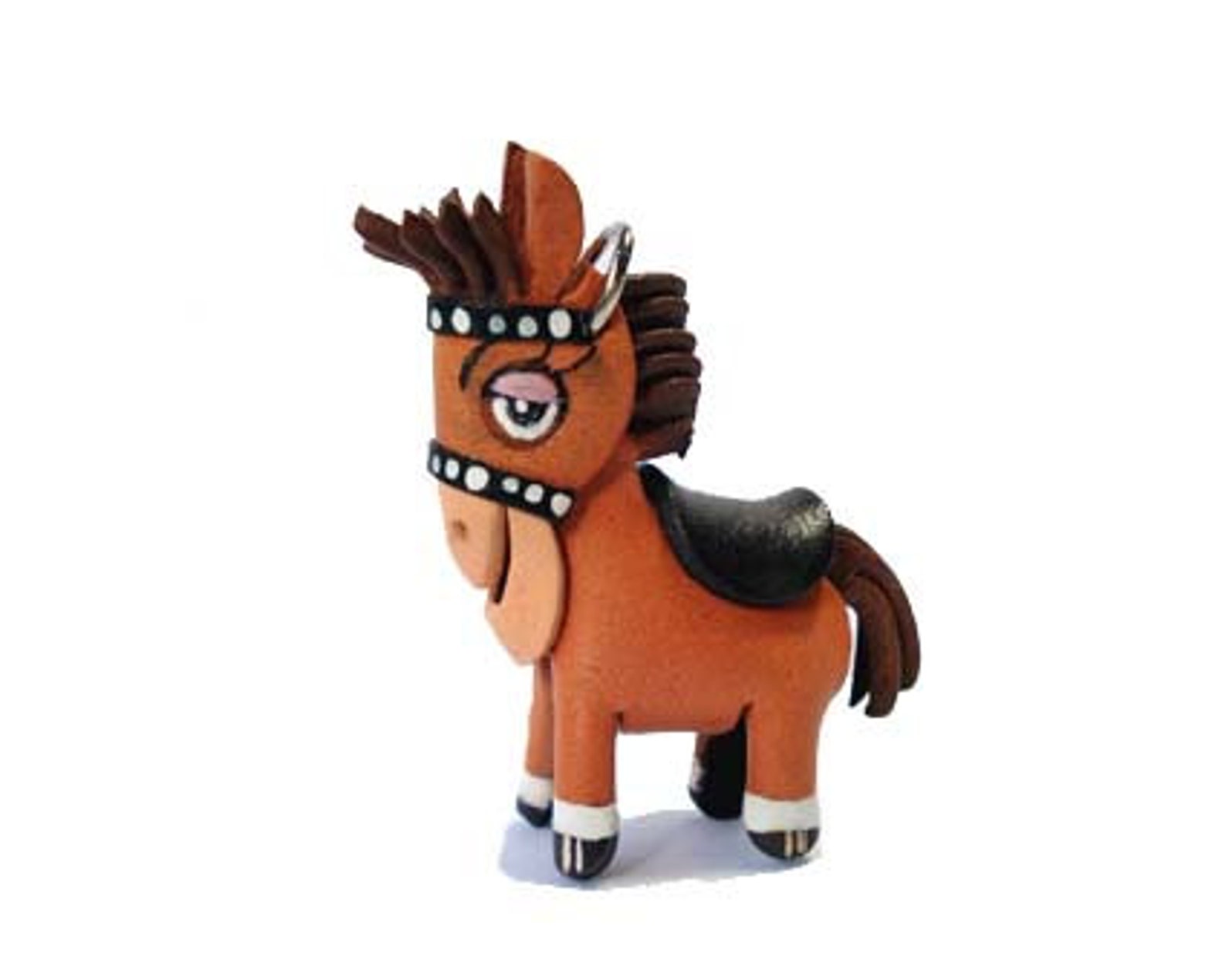 Personalised Donkey Keyring, Leather Animal Keychain, Personalized Key ...