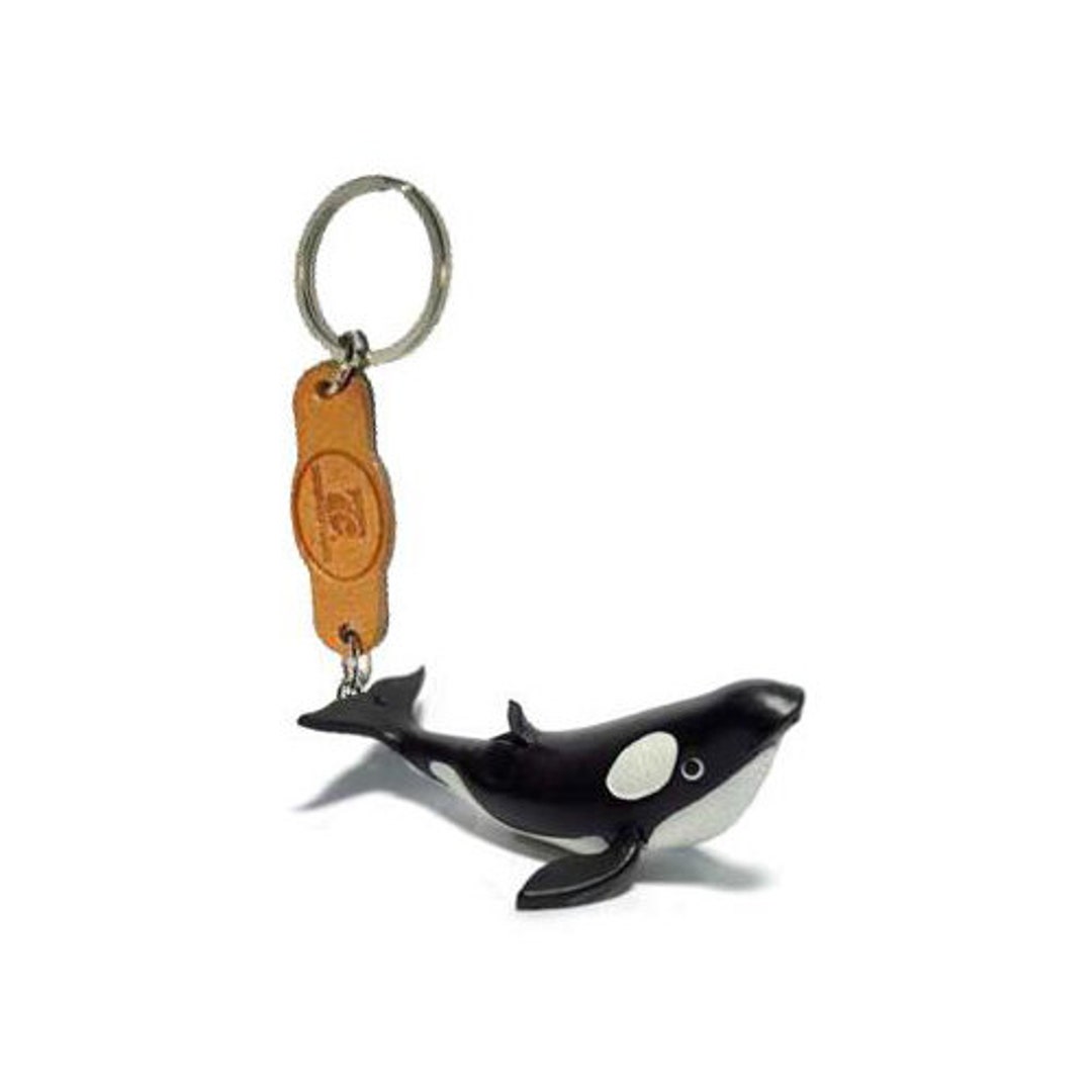 Personalised Orca Keyring, Leather Animal Keychain, Personalized Key ...