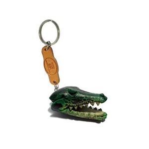 Handmade Leather Crocodile Keychain, Animal Keyring Charm - Etsy